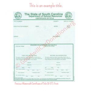 How To Sign Your South Carolina Title For Car Donation