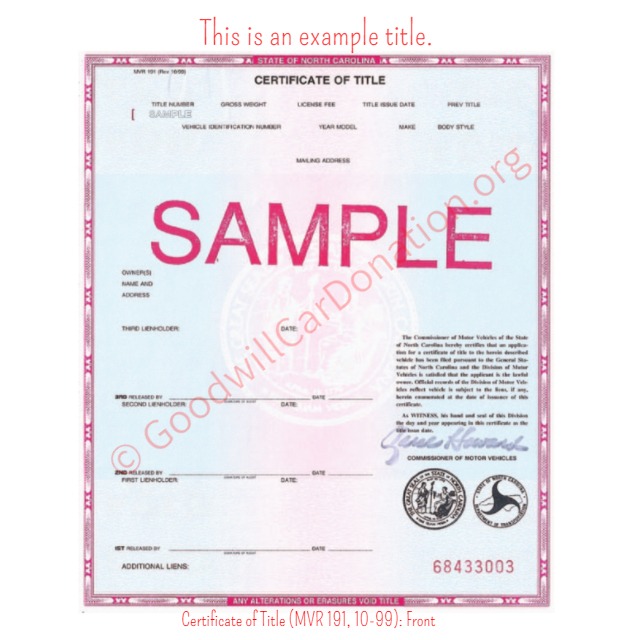 How to Sign Your North Carolina Titles | Goodwill Car Donation