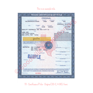 Texas Vehicle Title Transfer | Texas Title Information