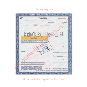 Texas Vehicle Title Transfer | Texas Title Information