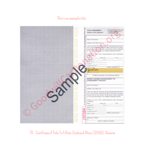 Texas Vehicle Title Transfer | Texas Title Information