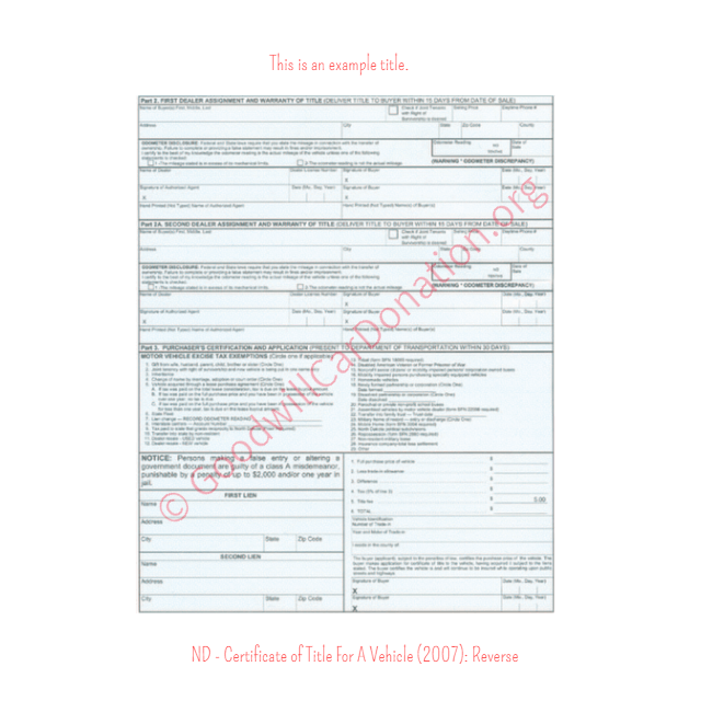 How To Sign Your North Dakota Vehicle Title - Goodwill Car Donation