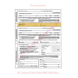 How To Sign Your North Dakota Vehicle Title - Goodwill Car Donation