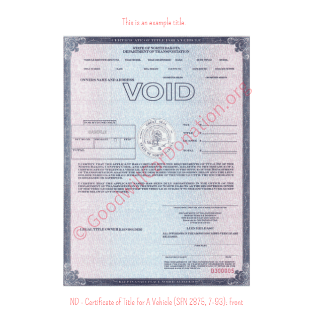 How To Sign Your North Dakota Vehicle Title - Goodwill Car Donation