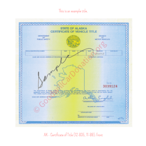 How To Sign Your Alaska Vehicle Title - Goodwill Car Donation