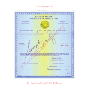 How To Sign Your Alaska Vehicle Title - Goodwill Car Donation