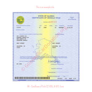 How To Sign Your Alaska Vehicle Title - Goodwill Car Donation