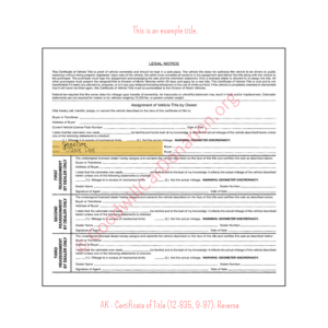 How To Sign Your Alaska Vehicle Title - Goodwill Car Donation