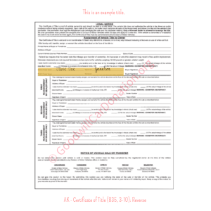 How To Sign Your Alaska Vehicle Title - Goodwill Car Donation