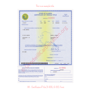 How To Sign Your Alaska Vehicle Title - Goodwill Car Donation