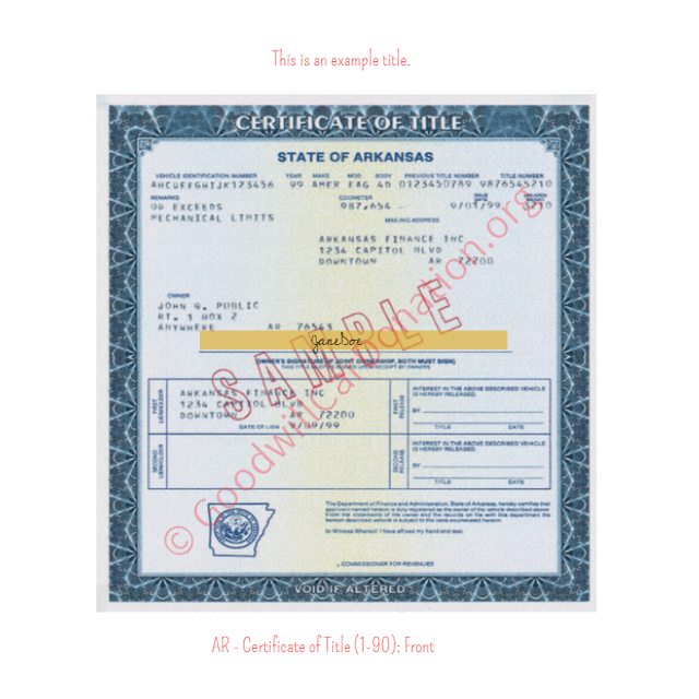 How To Sign Your Arkansas Vehicle Title - Goodwill Car Donation How To Sign Your Arkansas Vehicle Title - Goodwill Car Donation