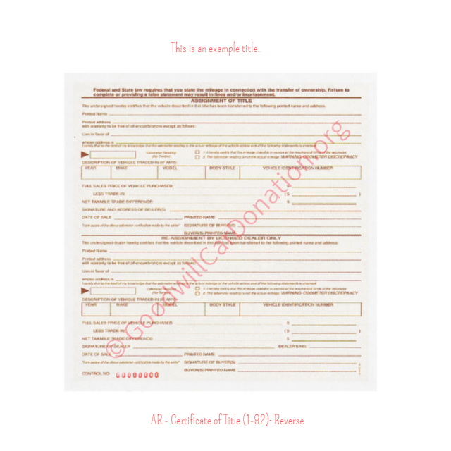 How To Sign Your Arkansas Vehicle Title - Goodwill Car Donation How To Sign Your Arkansas Vehicle Title - Goodwill Car Donation