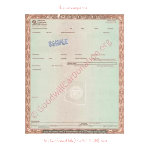 How To Sign Your Arizona Vehicle Title - Goodwill Car Donation