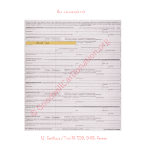 How To Sign Your Arizona Vehicle Title - Goodwill Car Donation