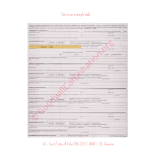 How To Sign Your Arizona Vehicle Title - Goodwill Car Donation