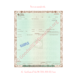 How To Sign Your Arizona Vehicle Title - Goodwill Car Donation