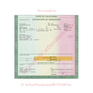 How To Sign Your California Vehicle Title - Goodwill Car Donation