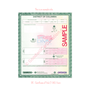 How To Sign Your District of Columbia Vehicle Title
