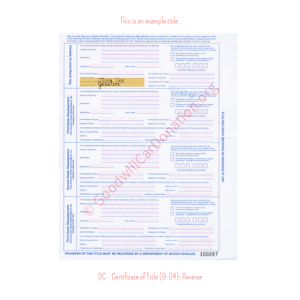 How To Sign Your District of Columbia Vehicle Title