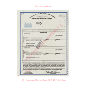 How To Sign Your District of Columbia Vehicle Title
