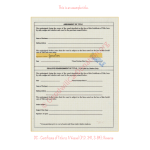 How To Sign Your District of Columbia Vehicle Title