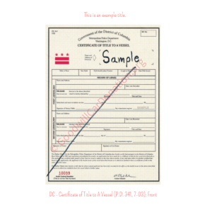 How To Sign Your District of Columbia Vehicle Title