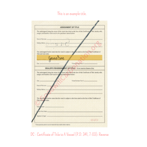 How To Sign Your District of Columbia Vehicle Title