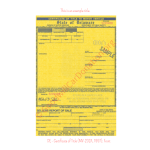 How To Sign Your Delaware Vehicle Title - Goodwill Car Donation