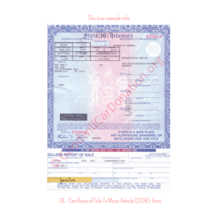 How To Sign Your Delaware Vehicle Title - Goodwill Car Donation