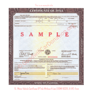 How To Sign Your Florida Vehicle Title | Goodwill Car Donations