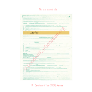 How To Sign Your Iowa Vehicle Title - Goodwill Car Donation