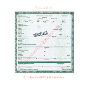 How To Sign Your Iowa Vehicle Title - Goodwill Car Donation