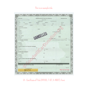 How To Sign Your Iowa Vehicle Title - Goodwill Car Donation