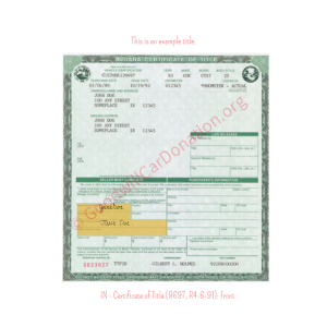 How To Sign Your Indiana Title - Goodwill Car Donation