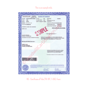 How To Sign Your Kansas Vehicle Title - Goodwill Car Donation