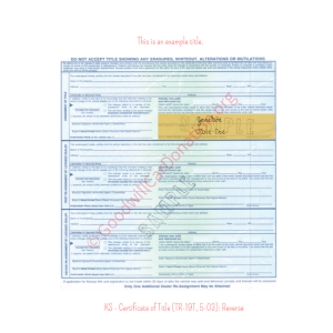 How To Sign Your Kansas Vehicle Title - Goodwill Car Donation