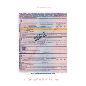 How To Sign Your Kansas Vehicle Title - Goodwill Car Donation