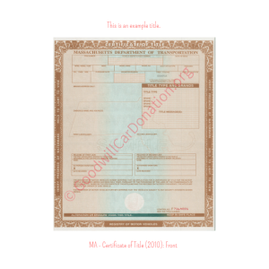 How To Sign Your Massachusetts Title - Goodwill Car Donation