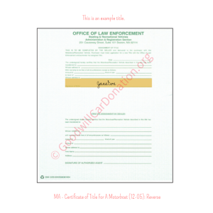 How To Sign Your Massachusetts Title - Goodwill Car Donation