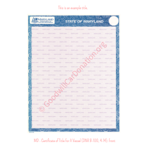 How to Sign Your Maryland Vehicle Title - Goodwill Car Donation