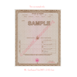 How To Sign Your Maine Vehicle Title - Goodwill Car Donation