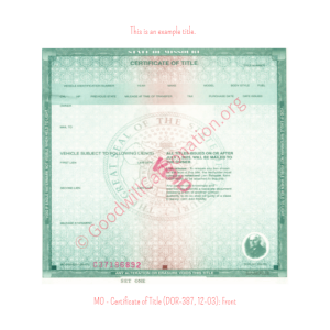 How To Sign Your Missouri Vehicle Title - Goodwill Car Donation