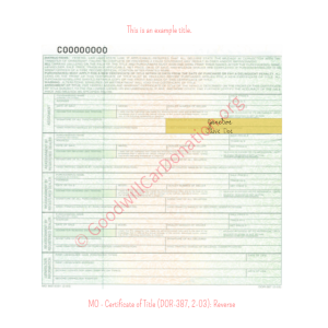 How To Sign Your Missouri Vehicle Title - Goodwill Car Donation