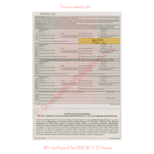 How To Sign Your Missouri Vehicle Title - Goodwill Car Donation