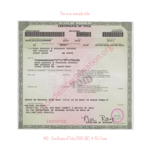 How To Sign Your Missouri Vehicle Title - Goodwill Car Donation