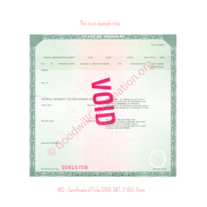 How To Sign Your Missouri Vehicle Title - Goodwill Car Donation