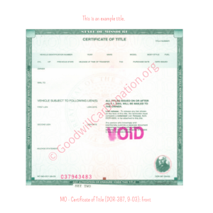 How To Sign Your Missouri Vehicle Title - Goodwill Car Donation