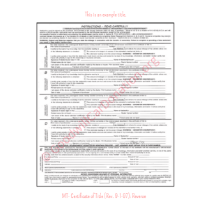 How To Sign Your Montana Vehicle Title - Goodwill Car Donation