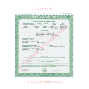 How To Sign Your New Hampshire Vehicle Title - Goodwill Car Donation