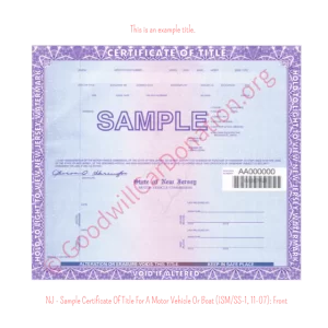 How To Sign Your New Jersey Title - Goodwill Car Donation